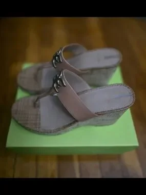 Sam Edelman | Shoes | Sam Edelman Blush Wedge Sandals With Cork ...